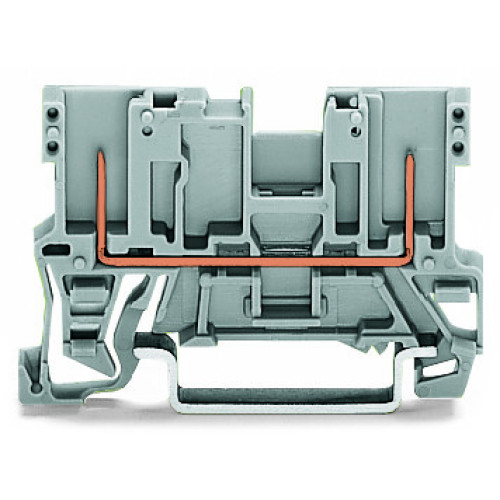 2-pin carrier terminal block, for DIN-rail 35 x 15 and 35 x 7.5, gray ...