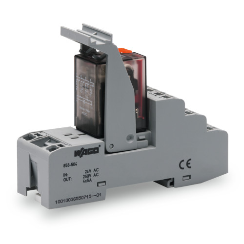 Relay module, Nominal input voltage: 24 VAC, 4 changeover contacts ...