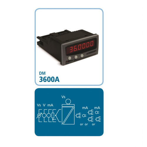 Flow and totalise panel meter 24vdc - DM3600A/00/S2
