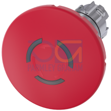 Emergency stop mushroom pushbutton, 22 mm, round, metal, high gloss ...