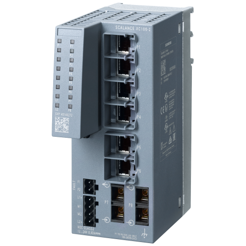 SCALANCE XC106-2, unmanaged switch, 6x RJ45, 2x multimode SC - 6GK51062BD002AC2