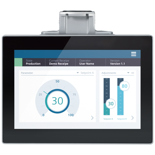 SIMATIC HMI MTP1200 PRO, for support arm (not expandable, flange on top ...