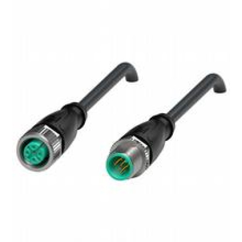 Cordset M12 socket straight to M12 plug straight A-coded, 5-pin, PUR ...
